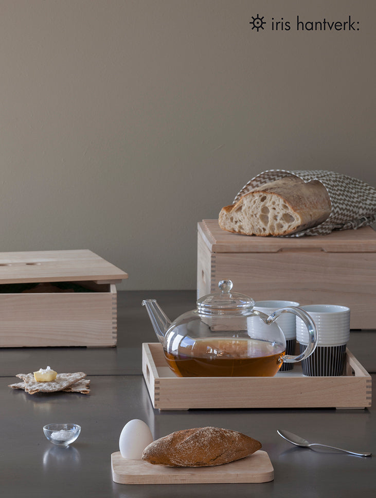 Square Birch Tray with Rhombus Pattern Bottom and Handles – ALKEMI store
